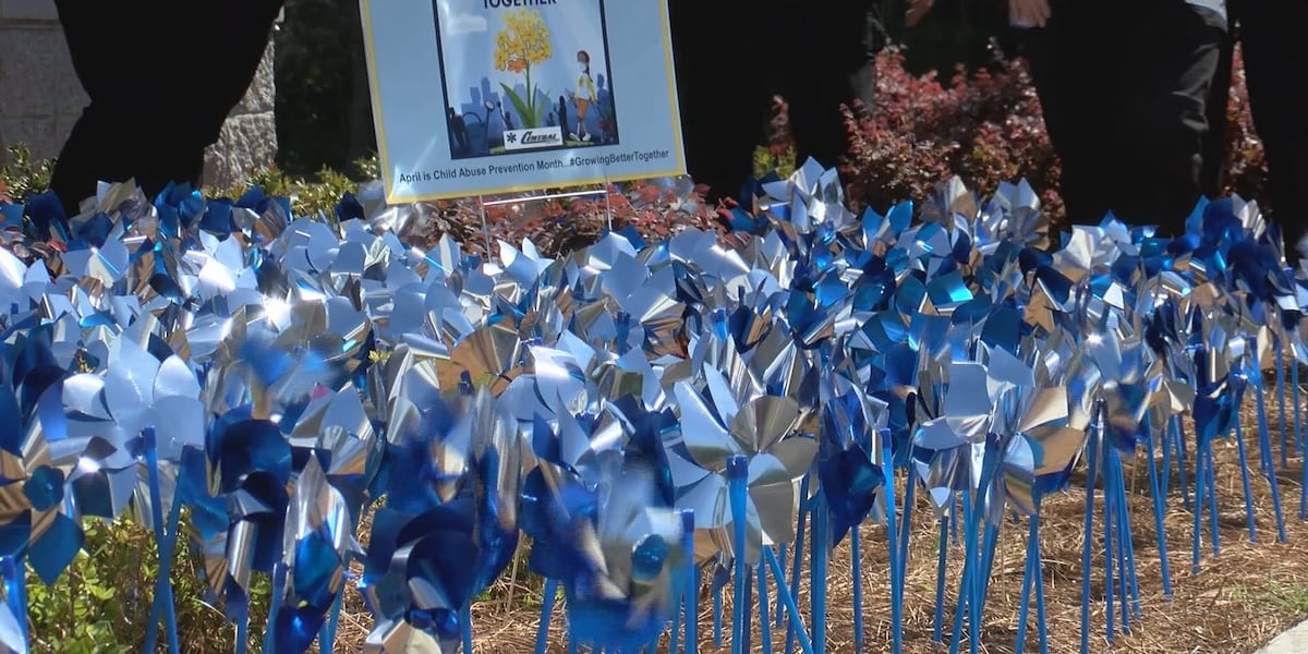 Pinwheels placed outside Memorial Health to raise awareness for child ... Pinwheels placed outside Memorial Health to raise awareness for child ...